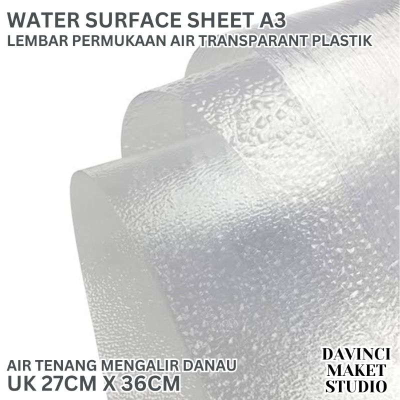 Water Surface Sheet Clear A3 - Water Surface Sheet Diorama Mockup Clear ...