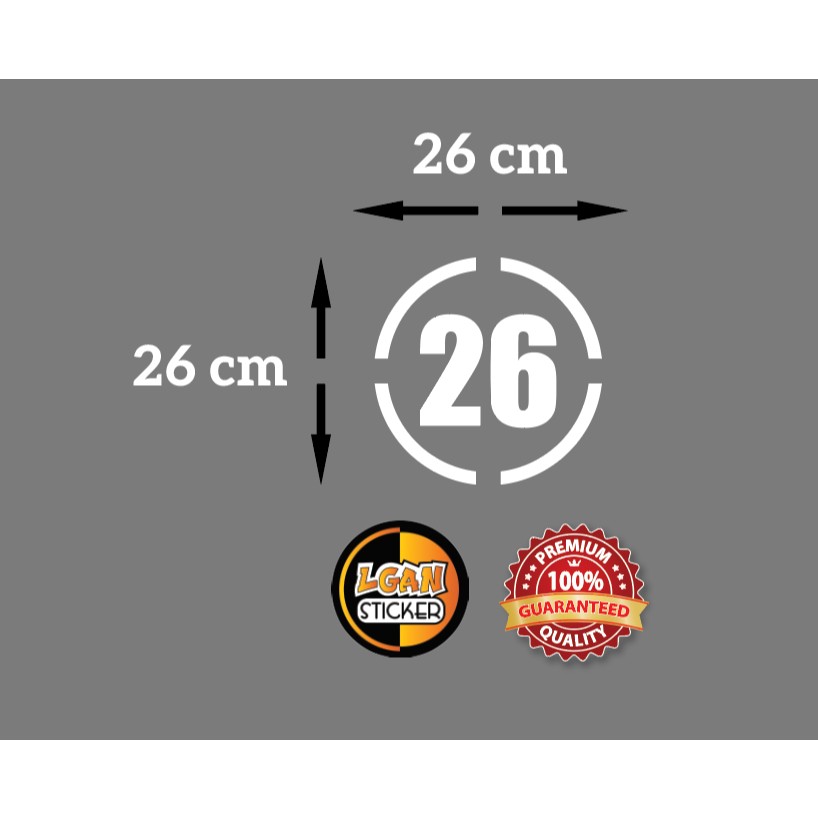 Round Strip Model Number Sticker, Revlektive Material, Diameter 26 cm ...