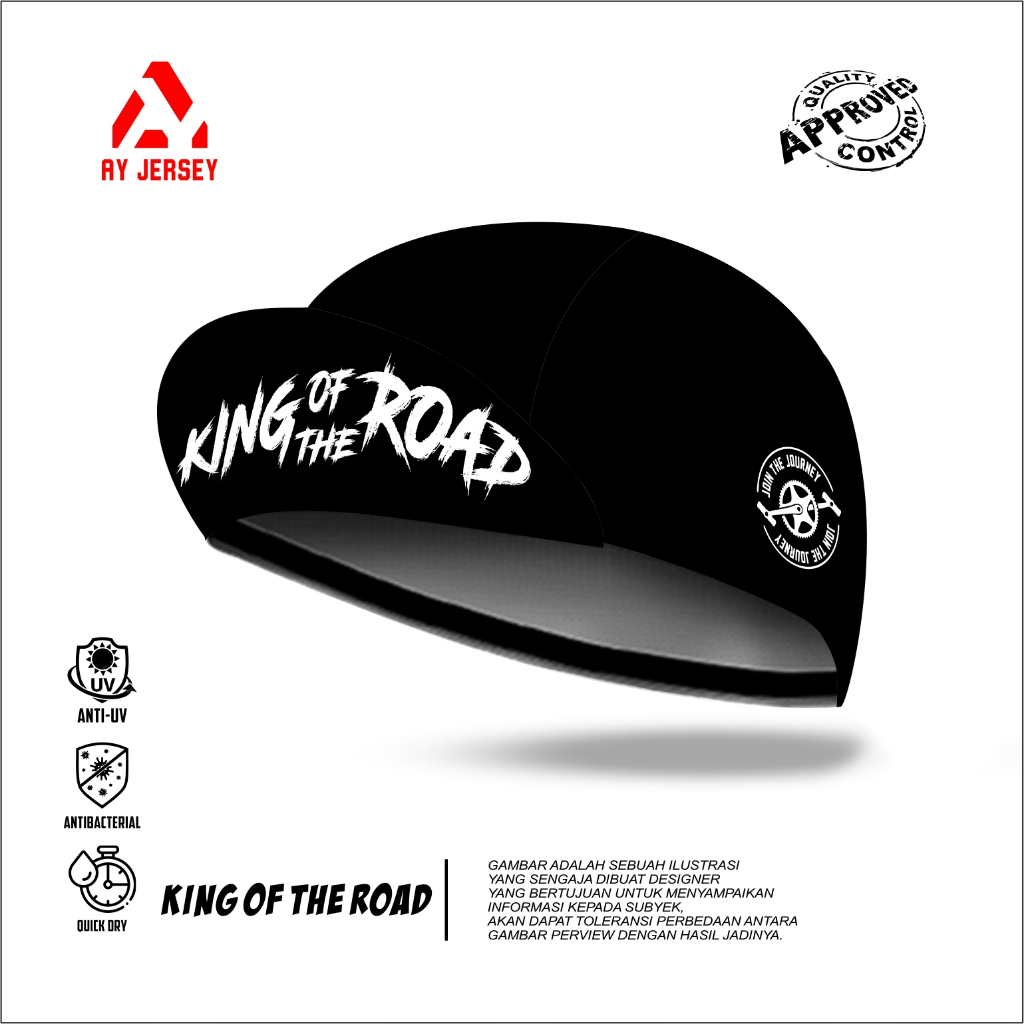 CYCLING CAP KING OF THE ROAD | CYCLING JERSEY | RUNNING CAP | Topi ...