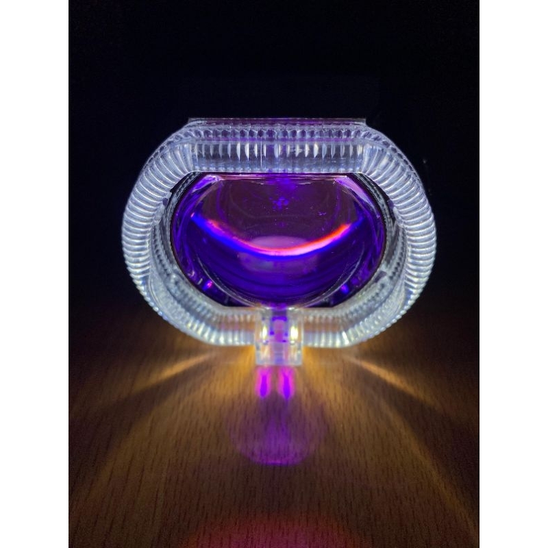 Biled-style Motorcycle Headlight 2.5 CR7 35watt 5 Devil Cable+Angel LED ...