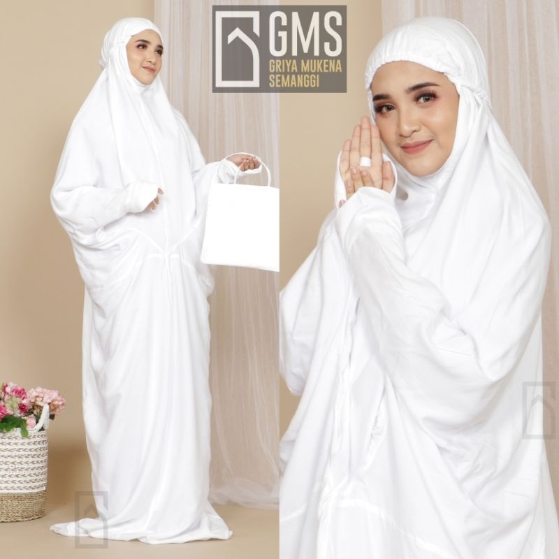 PUTIH Canal White Plain Adult Original Bonus Bag Bali Rayon Pocong ...