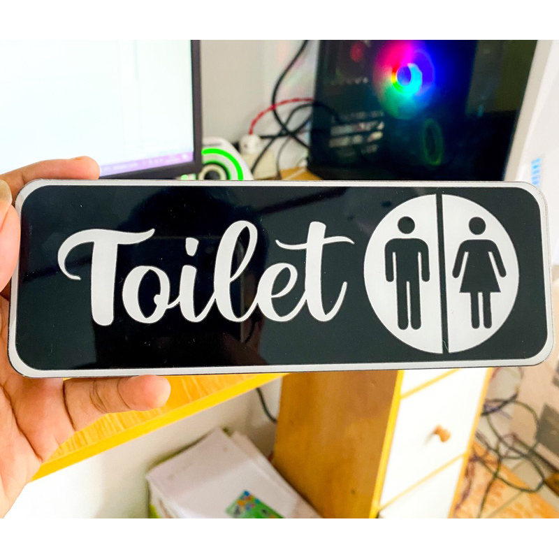 Acrylic Toilet Board/Acrylic Toilet Writing Board/Toilet sign | Shopee ...