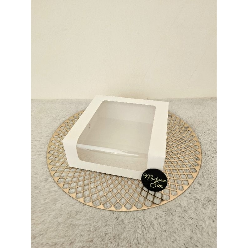 Ivory BOX - Rice BOX - CAKE BOX - CAKE BOX 20x20x7 - Window (Content ...
