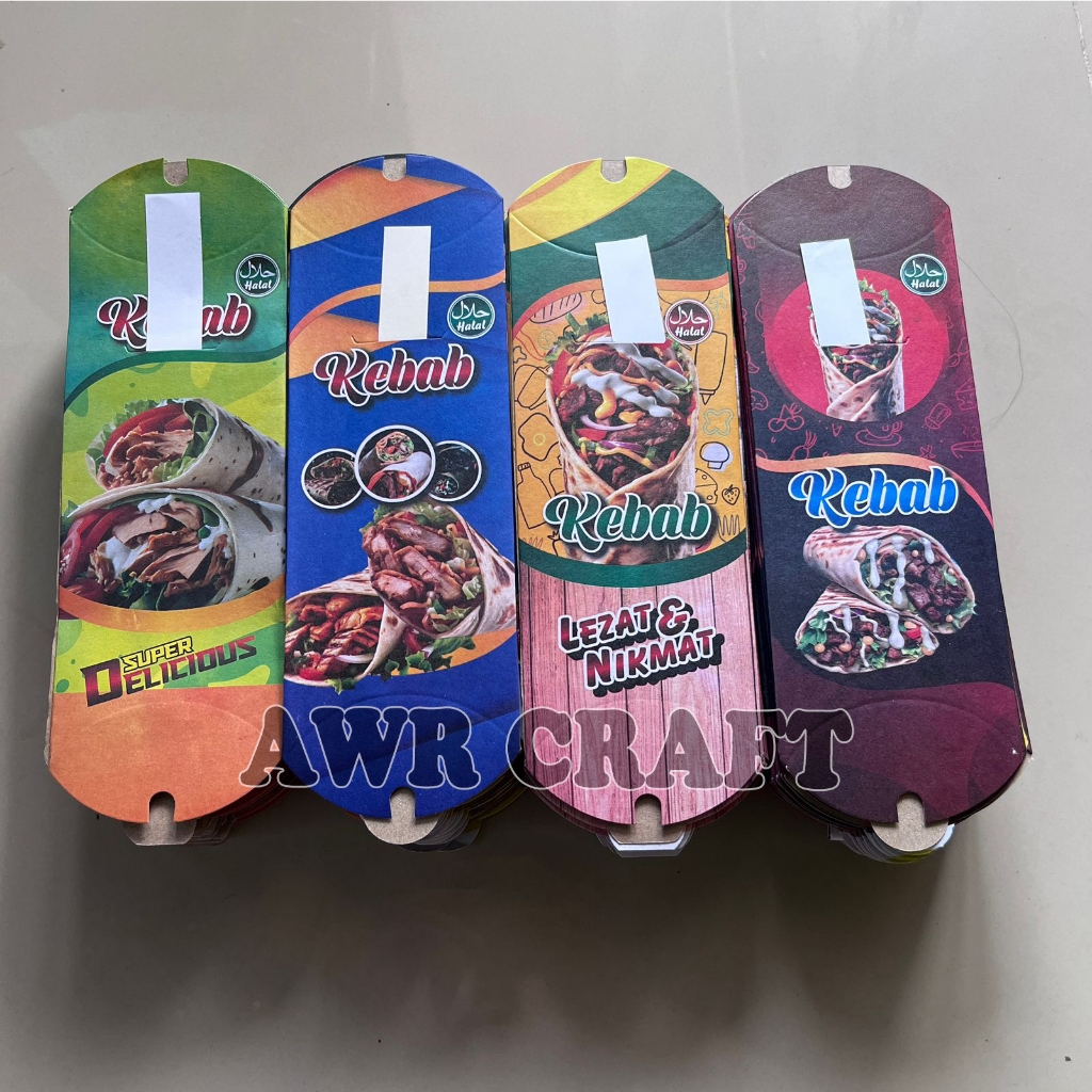 Color mini Kebab Packaging Size 21x8 cm 100 pcs // Kebab Box // mini ...