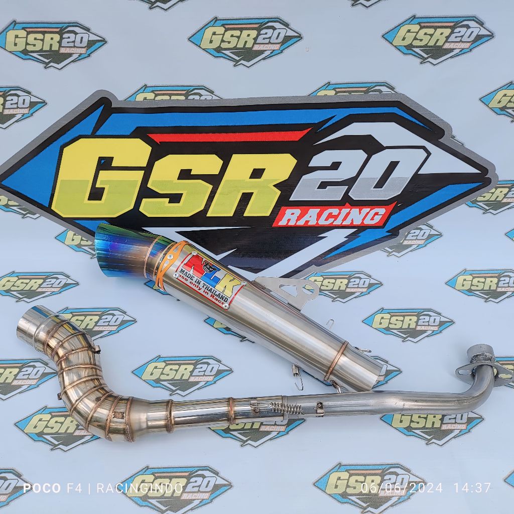 Nlk CONICAL BLUE TIP EXHAUST RACING 1SET OPEN Spec FOR XRM 110/125 WAVE ...
