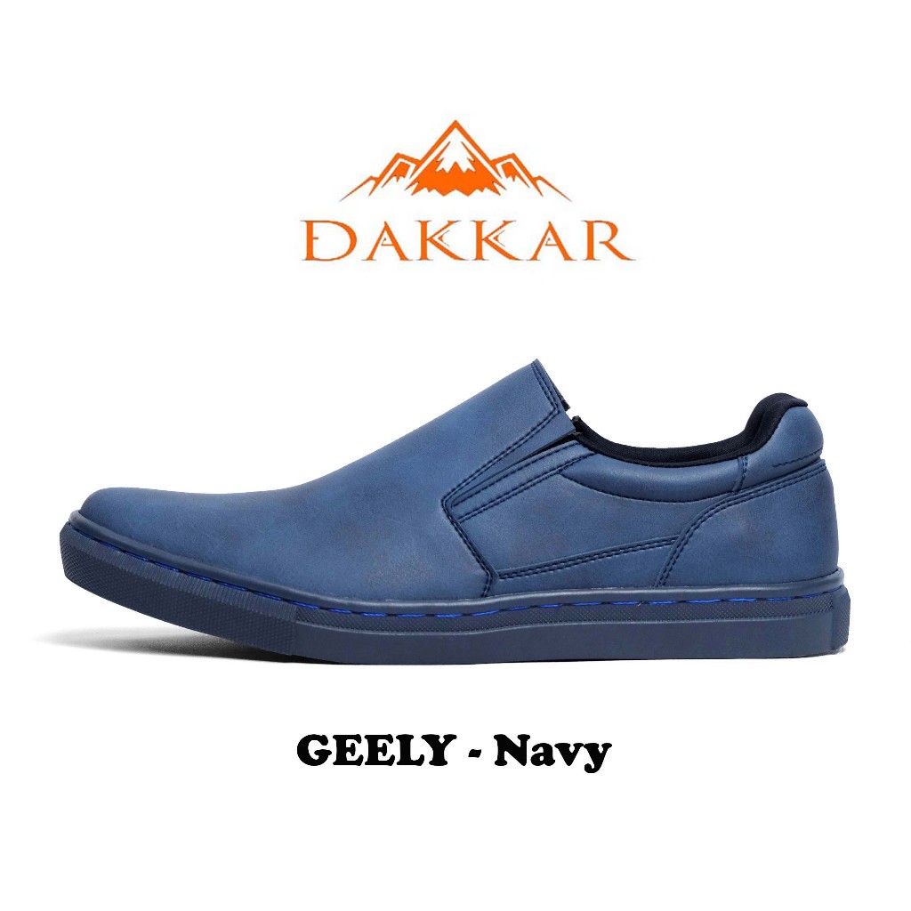 Big Size Men's Shoes Geely Navy | Shopee Malaysia