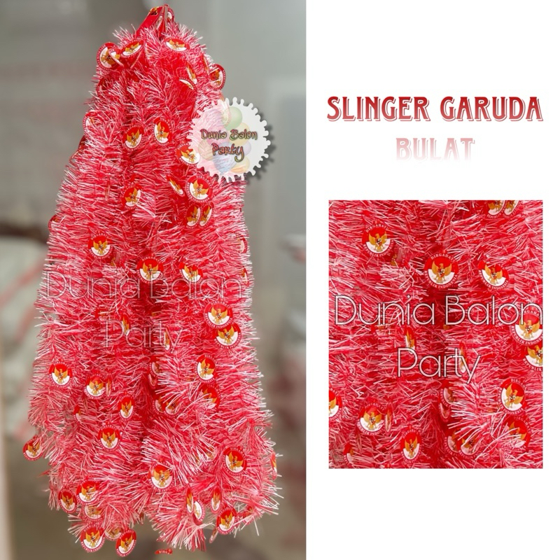MERAH PUTIH [6268-5] Round Garuda Red And White Slinger/RI Anniversary ...