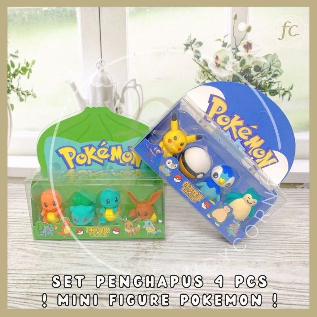 3d Rubber Eraser Set Rubber Eraser Japanese Cartoon Anime Pokemon Poke ...