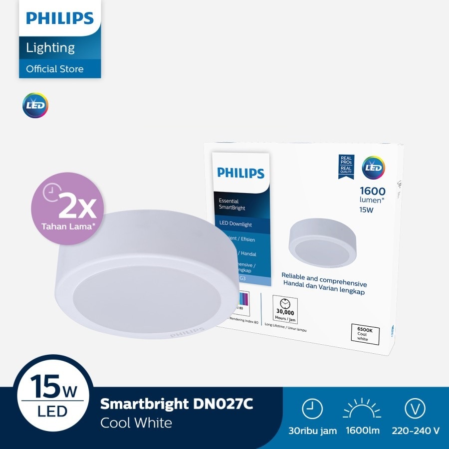 PUTIH Philips Downlight LED Downlight DN027C LED15 G3 15W - CW/White | Shopee Malaysia
