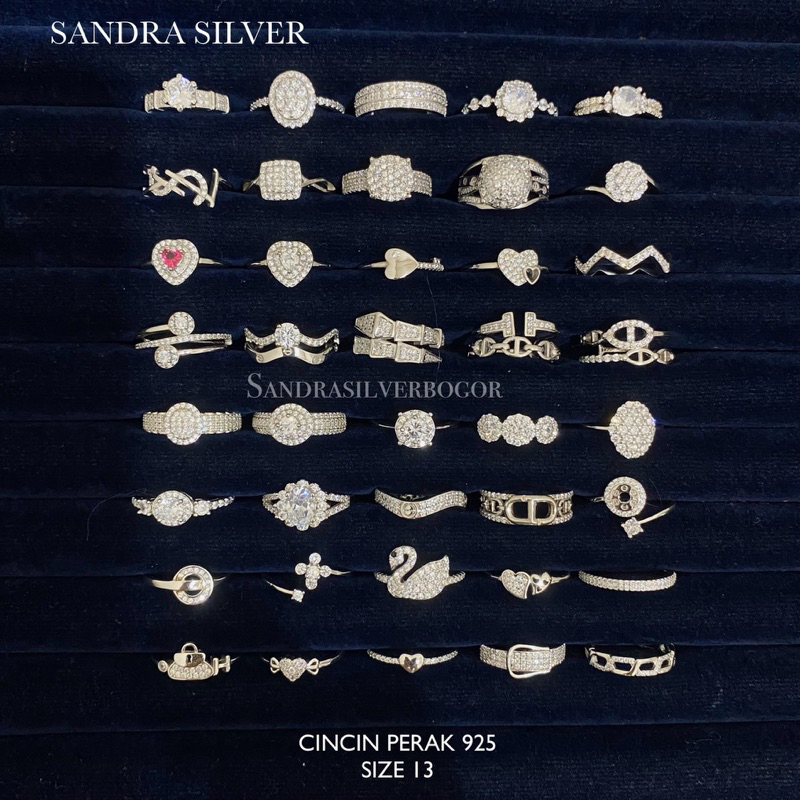 PUTIH Ring size 13 silver 925 white gold plated - silver 925 ring ...