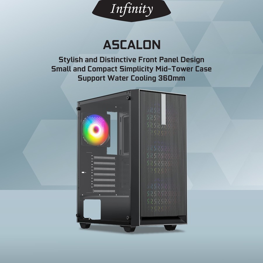 Pc Case Gaming Infinity Ascalon ATX Free 3Fan RGB | Shopee Malaysia