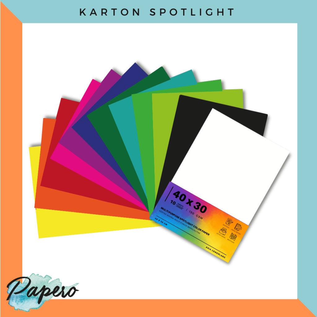 Multifunction Spotlight Color Cardboard Paper 40x30 cm | Shopee Malaysia