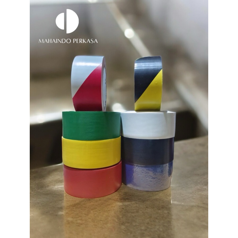 HITAM Yellow-black Floor Duct Tape / Floor Marking Tape / Police Line ...
