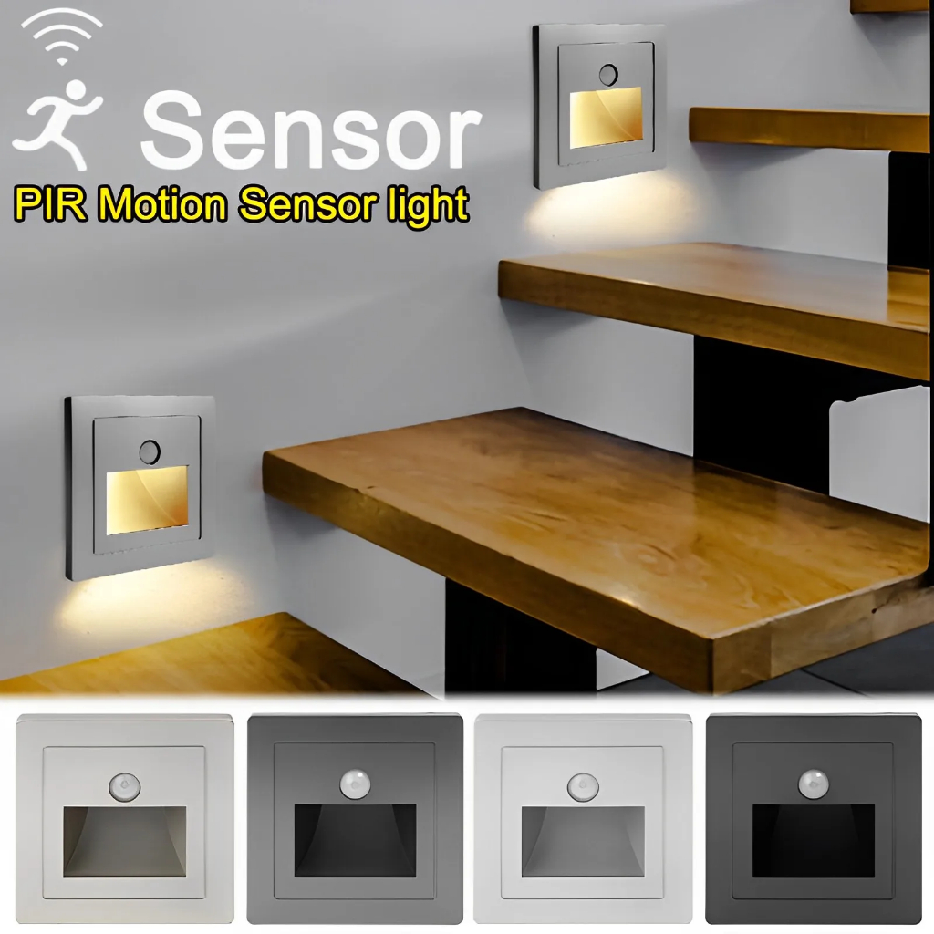 Planted LED Step Wall Stair Light / Radar Sensor Stair Floor Lamp ...