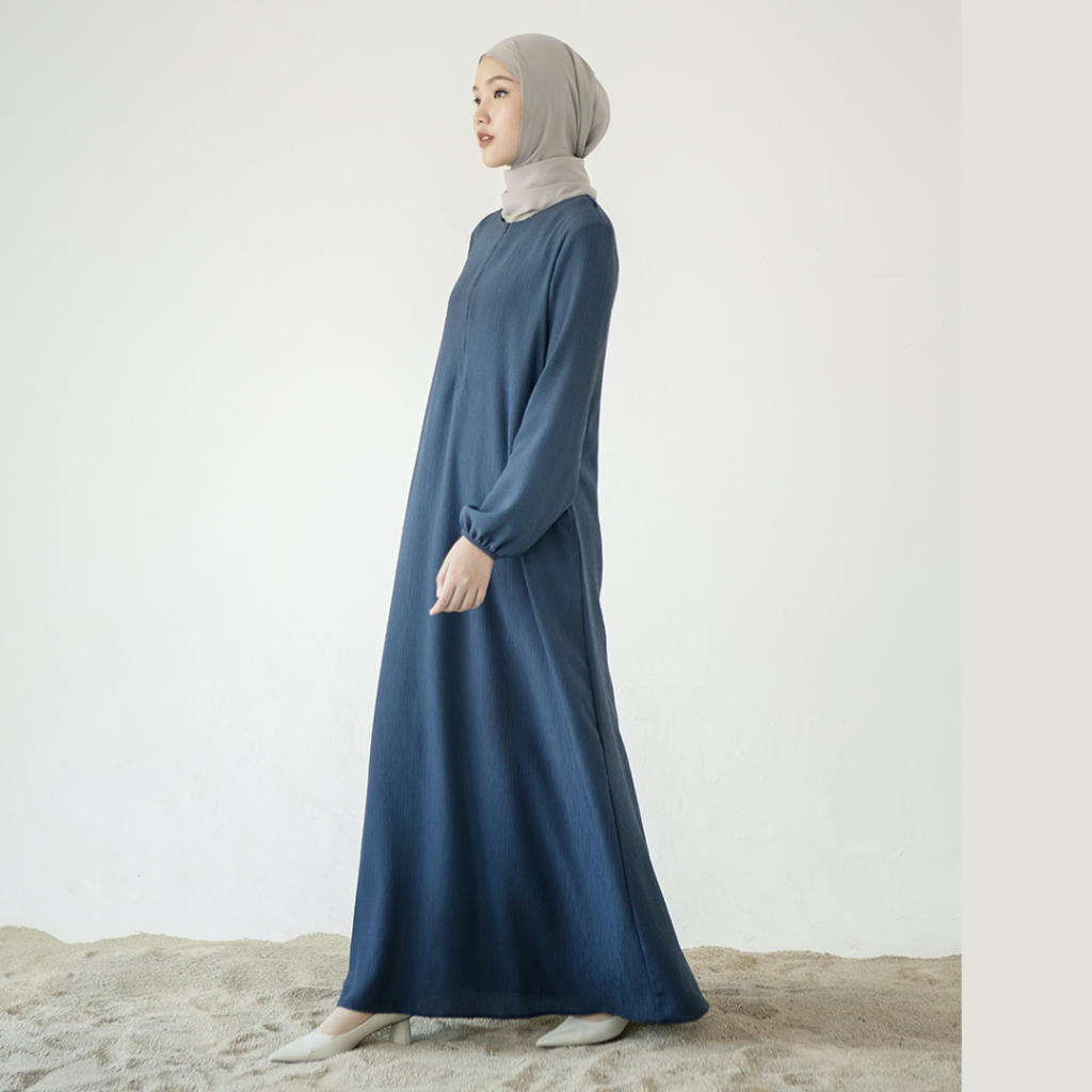 PUTIH HIJAU HITAM Basic Sada by Aska Label - Plain Robe With Pockets And friendly Zipper crepe ...