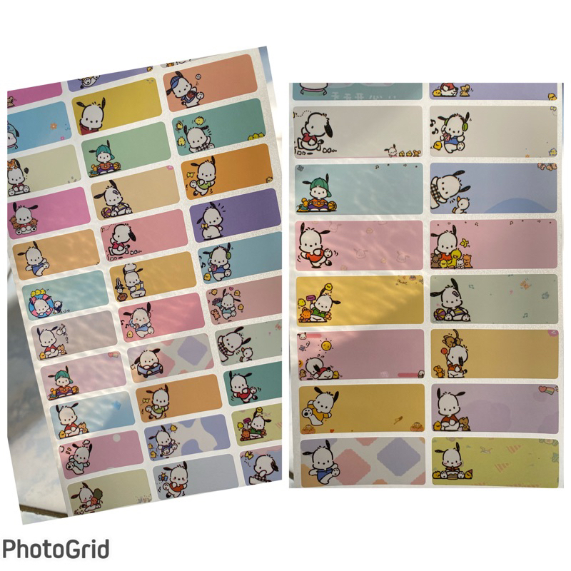 Pochacco Name label waterproof/waterproof Name label | Shopee Malaysia