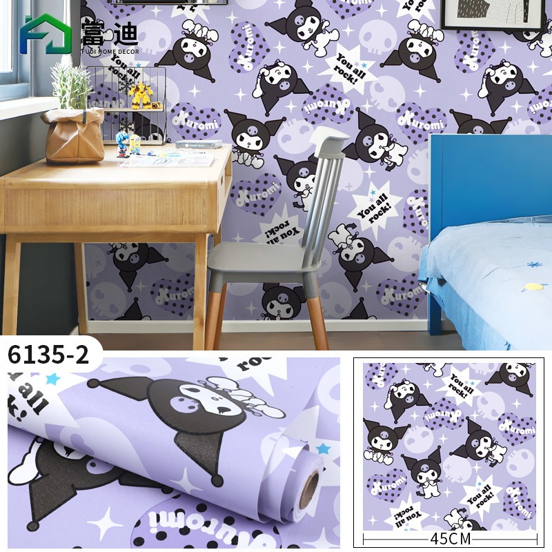 KUROMI Wall Wallpaper 8m to 9m x 45cm | Shopee Malaysia