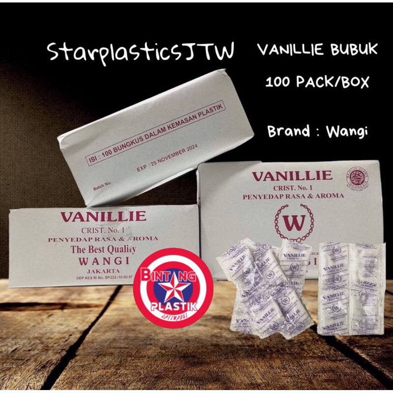 Vanilla Powder - (RETAIL 20pcs) Vanilla W Wangi sachet pack | Shopee ...