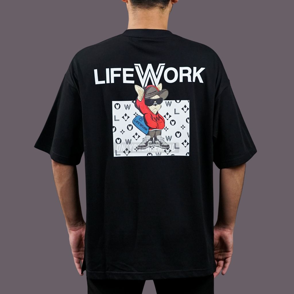 Lifework HIPDOG MULTIRAGRAM BLACK TEE (100% AUTHENTIC) | Shopee Malaysia