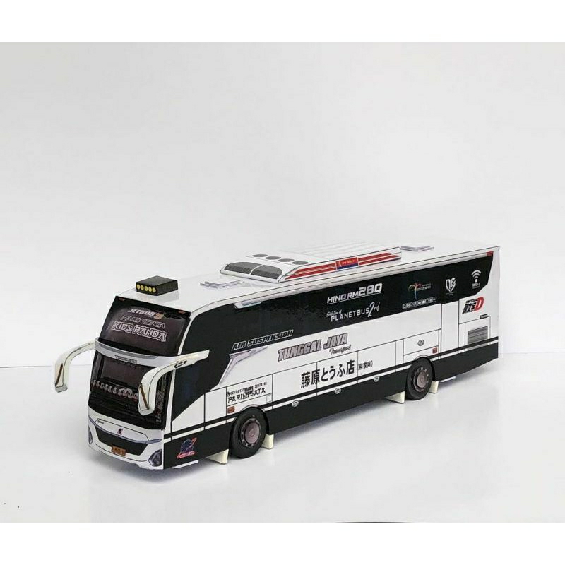 Miniature bus Kids Panda Jet bus 5 / basuri bus papercraft | Shopee ...
