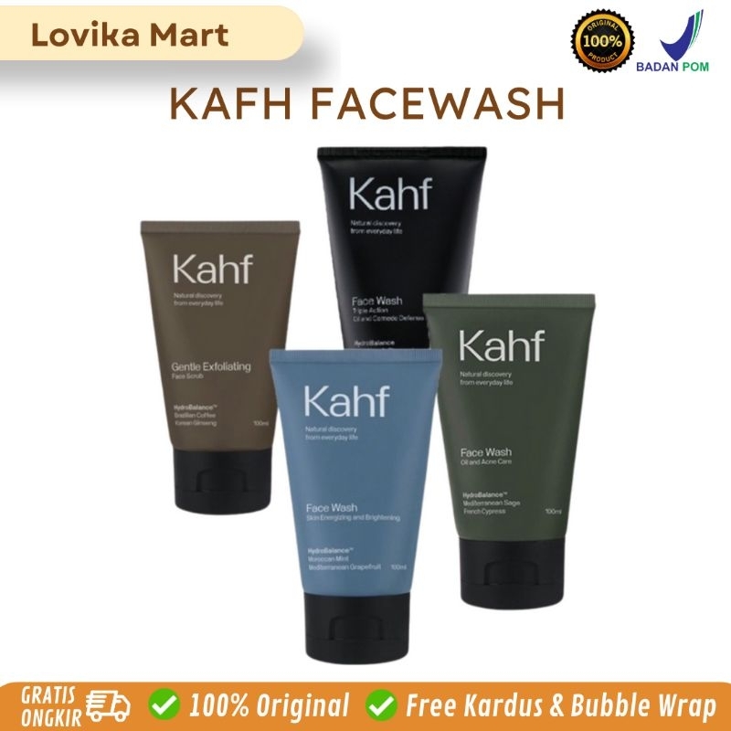 (READY To SEND) KAHF FACIAL WASH 100 ML 100% ORIGINAL KAHF OIL AND ACNE ...