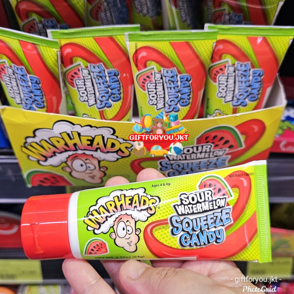Warheads Sour Watermelon Squeeze Candy Portable Squeezable Treats Party ...