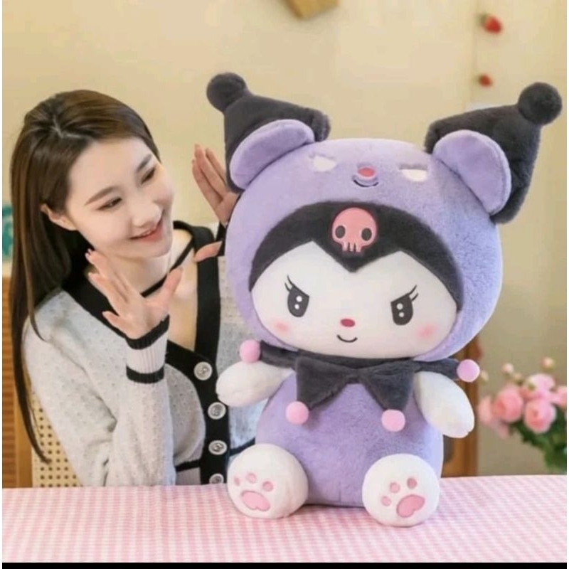 Sanrio Kuromi Doll Size 40Cm Plush Children's Toy Soft yelvo Material | Shopee Malaysia
