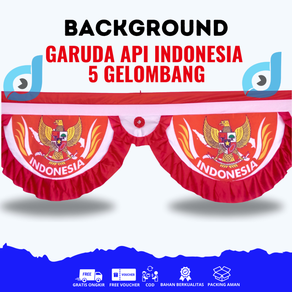 MERAH PUTIH Red And White Flag Wave Long Office Flag | Shopee Malaysia