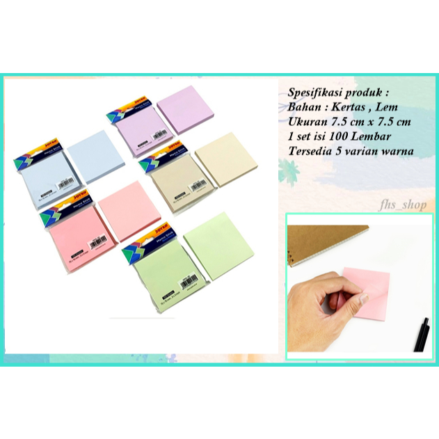 Memo Stick Sticky Note Sticky Notes Pastel Sticky Memo Paper Joyko MMS ...
