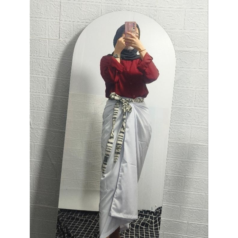 MERAH PUTIH Red AND WHITE WOMEN'S BLOUSE WOLTED SKIRTS SRIKANDI STRAP ...
