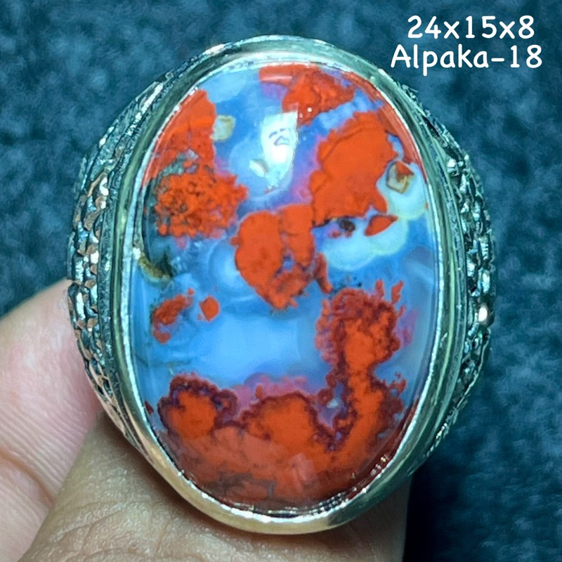 Natural Garut Pancawarna Agate Ring (Original Natural) | Shopee Malaysia