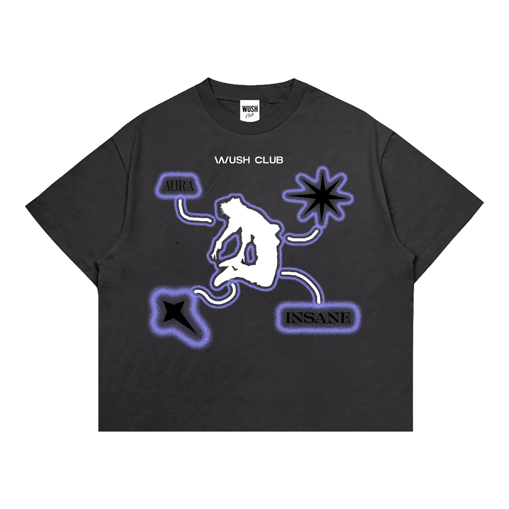 Wush CLUB BOXY FIT TEE KAOS DISTRO Men Women OVERSIZE COTTON Tiedye 24S ...