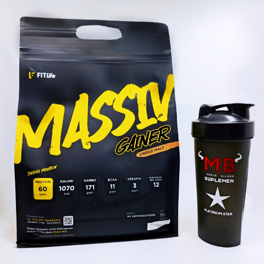 Massive Gainer Fitlife 5 lbs Massive Mass Protein Fit Life 5lbs 5lb 12 ...