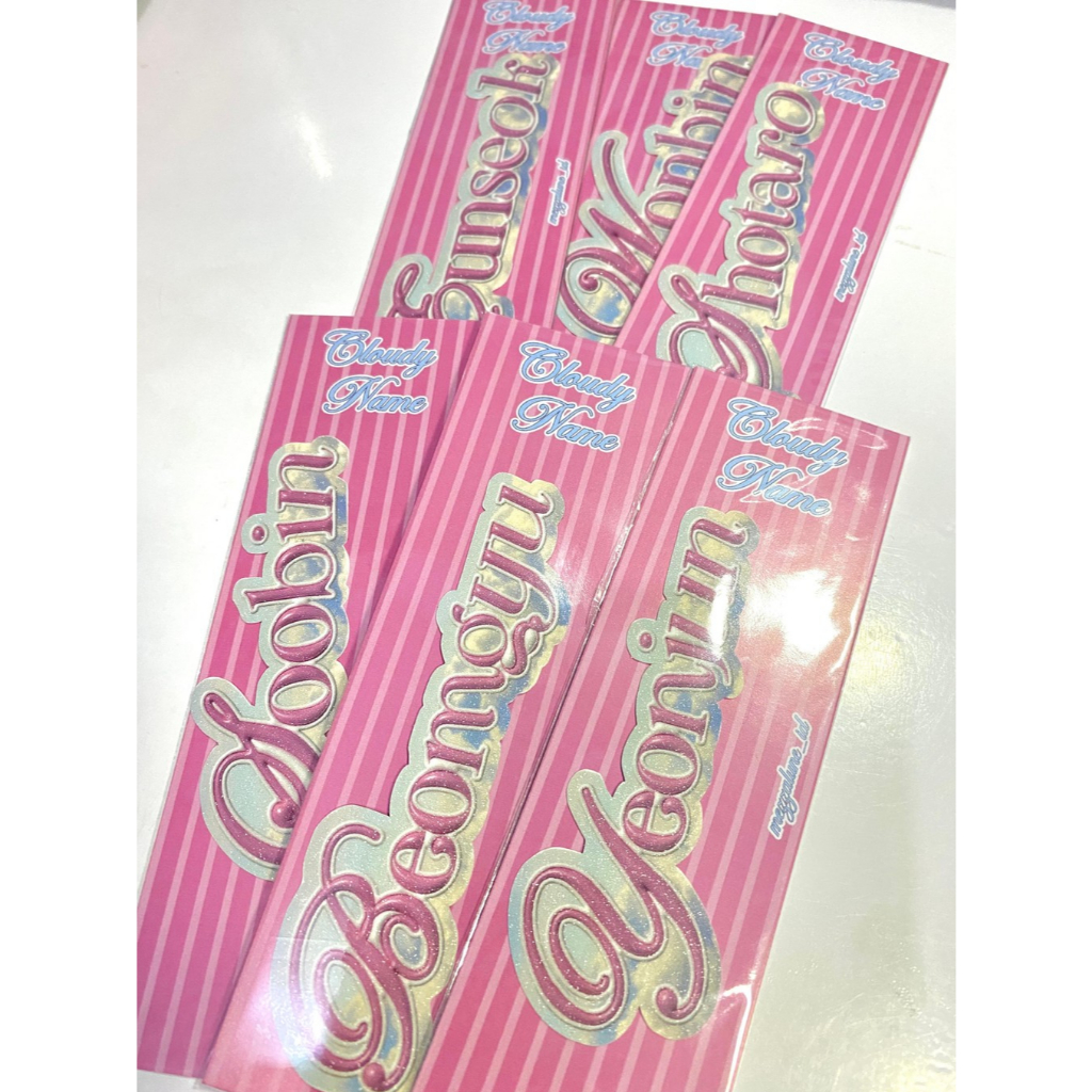 Cloudy Name Glitter Sticker by Megastorene_Id | Ateez Bonedo NCT ...