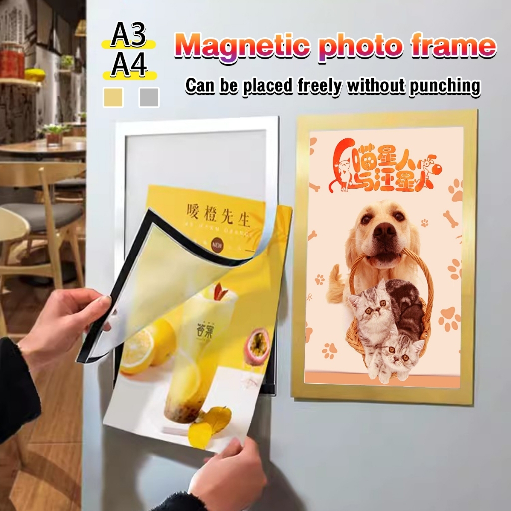 A1 A2 A3 A4 A5 A6 PVC Poster Holder / Wall Stickers / Brochure Wall ...
