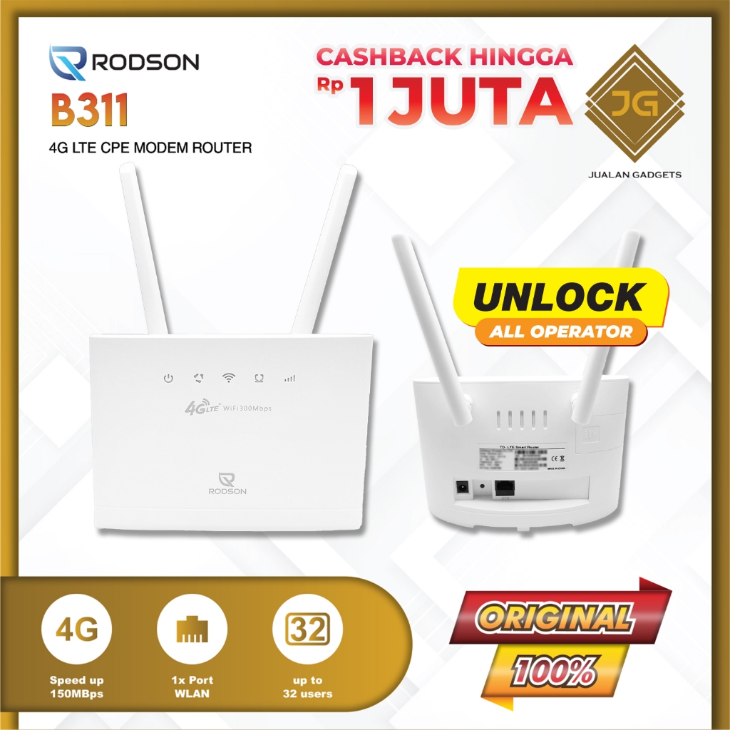 Rodson Router 4G LTE B311 Modem Wifi Unlock All Operators - 1 Year ...