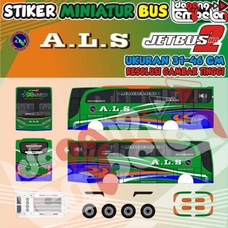 Jb2 HD ALS BUS MINIATURE STICKERS | Bus PATTERN SHEET STICKERS ...