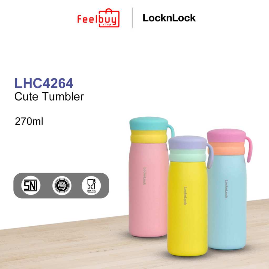 Locknlock Cute Tumbler with Handle Mini Tumblr Stainless 316L 270ML ...