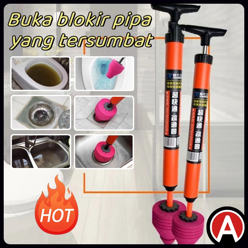 Plunger Pump WC Suction Clogged Toilet Pump Drain Buster - Quick ...