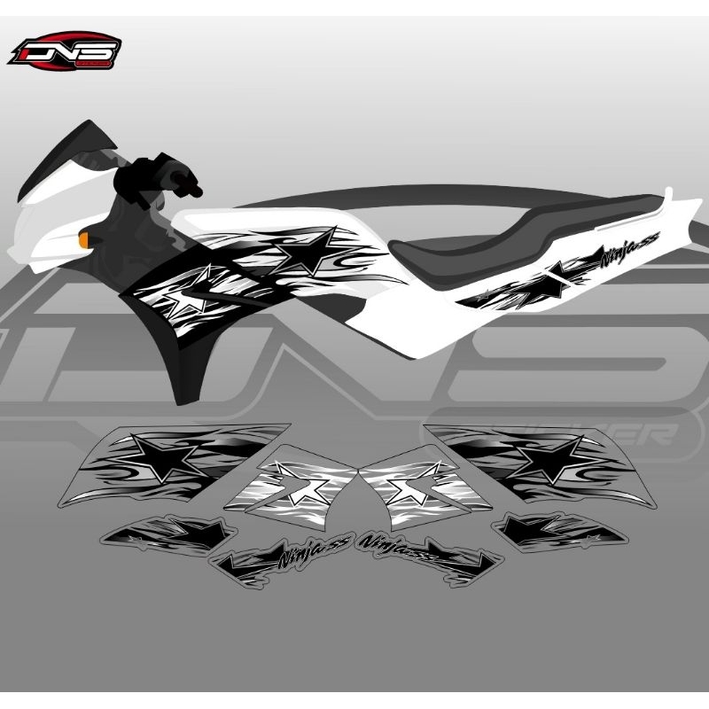 Transparent Striping Ninja ss custom star series good spec | Shopee ...