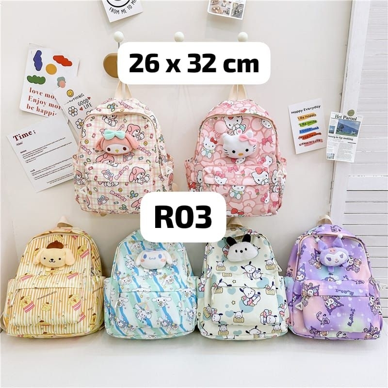 R03 UK 32 x 10 x 26 cm, R05 UK 30 x 10 x 24 cm and R07 UK 31 x 10 x 25 cm children's backpack ...
