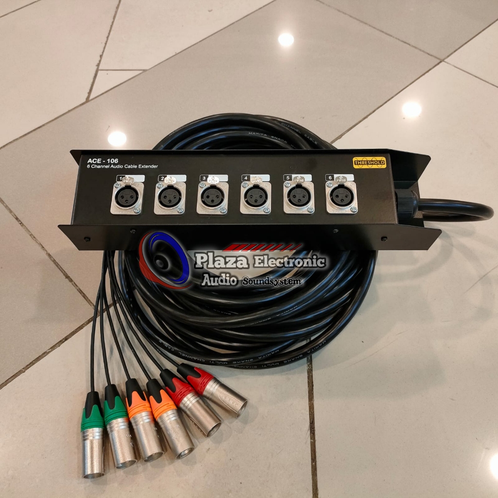 Snake Cable Contents 6 Channels Complete Stage Box+Connector 10 Meters ...