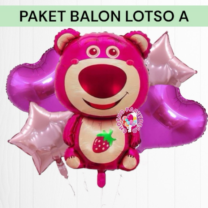 Lotso A Balloon Packpink Bear Lotso Birthday Decoration Shopee Malaysia