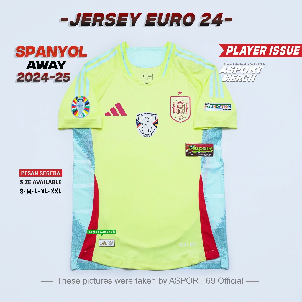 Newest 2024 AWAY SPAIN JERSEY PLAYER ISSUE EURO AWAY Football JERSEY ...
