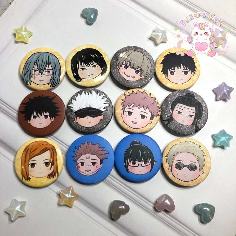Jujutsu Kaisen JJK Anime Brooch Pin Cute Plastic Merch Gojo Geto Yuuji ...