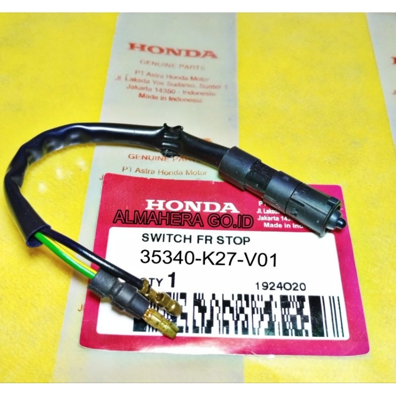 Switch swit Brake Left Rear FR Honda Vario/Scoopy/Beat/Spacy/Genio ...