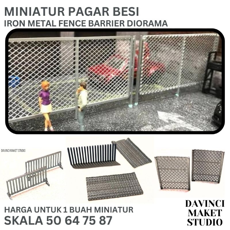 (64) Miniature Iron Fence Scale 64 75 87 - Metal Fence Barrier ...