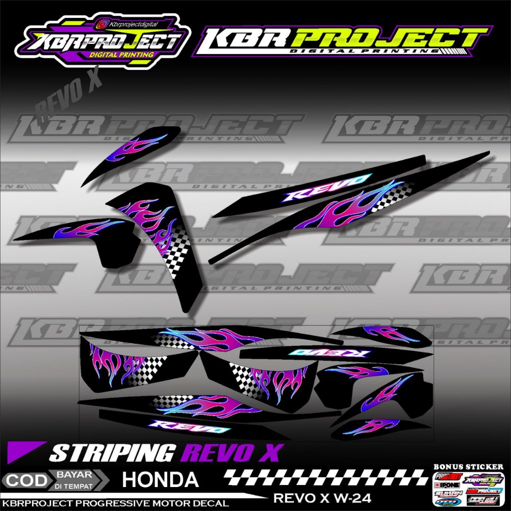 Revo X Sticker STRIPING PREMIUM Cool Motorcycle LIS Variation REVO X ...