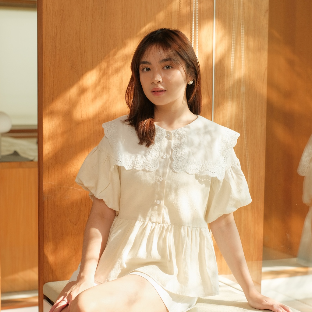 Lolliestory Calvina Top Linen | Shopee Malaysia