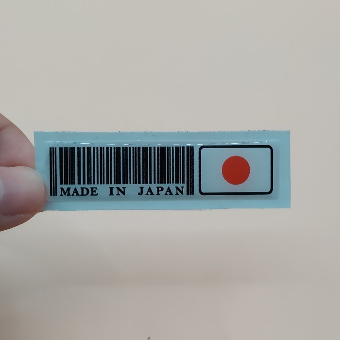 Sticker MADE IN JAPAN Japanese BARCODE Embossed STICKER | Shopee Malaysia